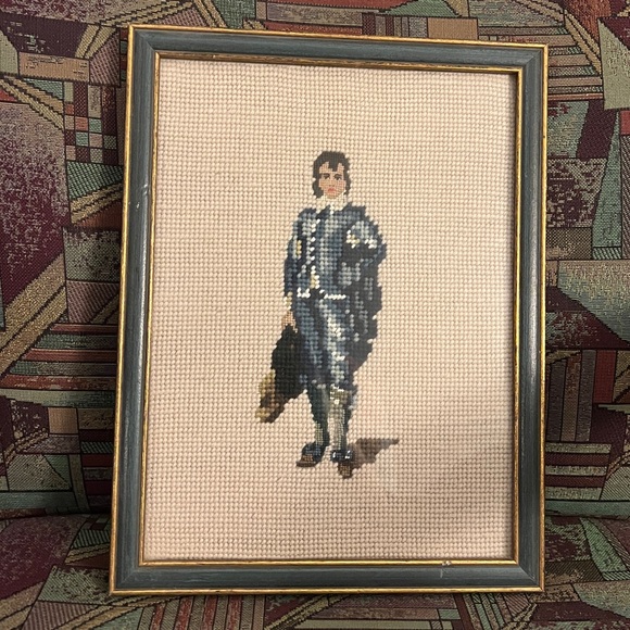 Wall Decor | Vintage Framed Needlepoint The Blue Boy | Poshmark